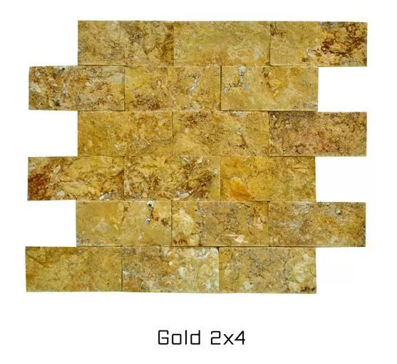 Splitface 2×4 Gold – Harmony Stone
