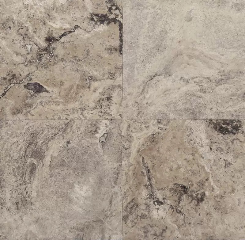 Silver Travertine Chiseled Edge Tiles – Harmony Stone