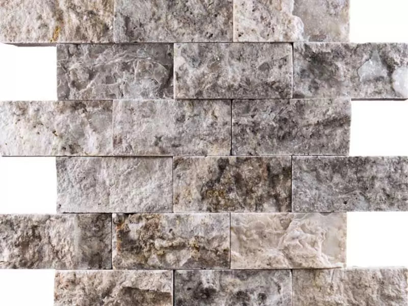 Silver Travertine Chiseled Edge Tiles – Harmony Stone