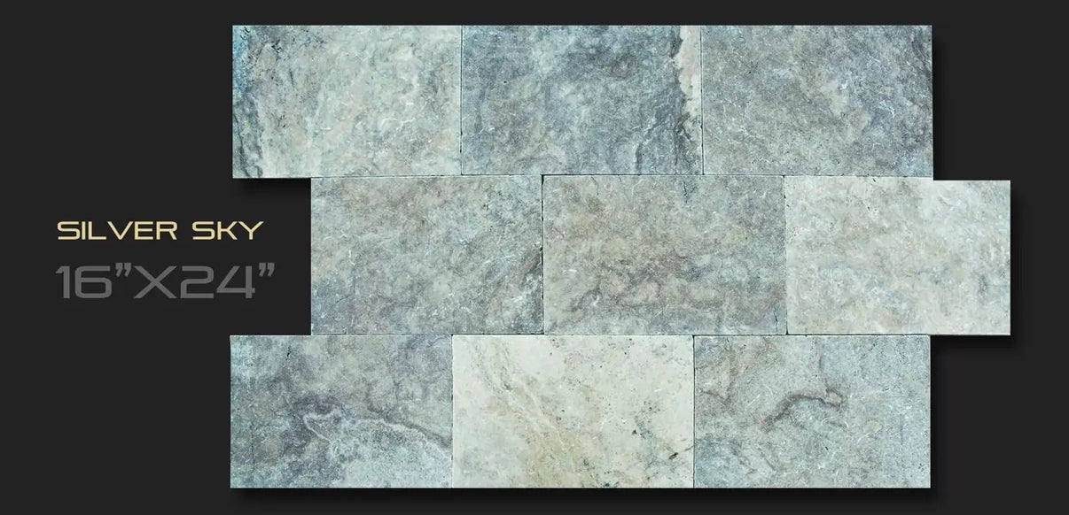 Silver Travertine Pavers – Harmony Stone